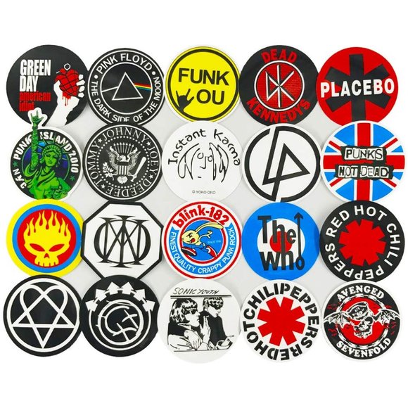 Stickers | Design | Rock Music 5 Sticker Lot Punk Heavy Metal Bands ...
